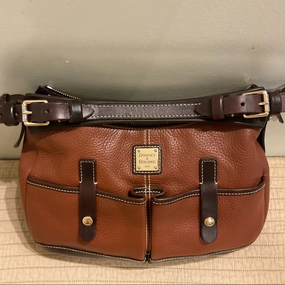 Dooney & Bourke | Bags | Downey Bourke Pebble Light Br Leather With ...